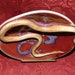 Unique Enameled Snake Plate Low Bowl Hand Painted Heavy Pottery Clay ...