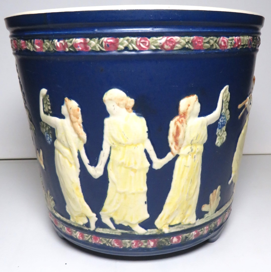 Early 1900's WELLER Pottery Large Jardiniere / Planter Pot in the Blue ...