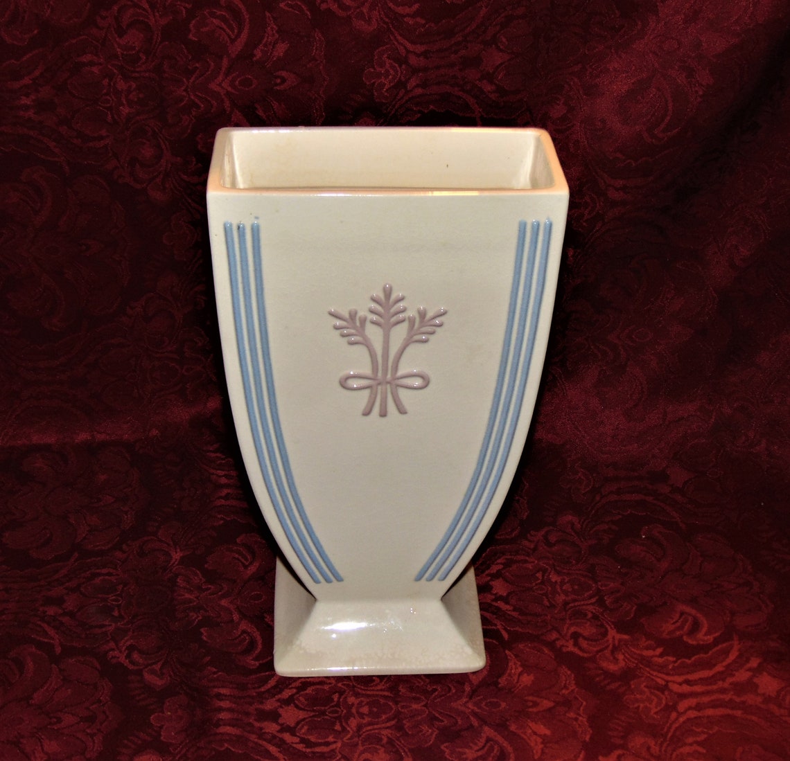 1930's Art Deco Kent Art Ware Large Vase With Mauve and - Etsy