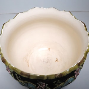 1880's Julius Dressler Jardiniere Planter Pot Art Nouveau Majolica RARE ...