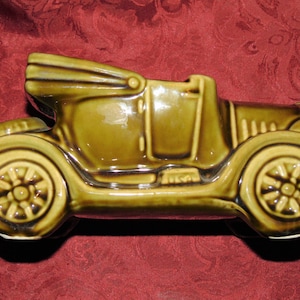 1950's Mccoy Antique Convertible Jalopy Auto Detailed Green Pottery ...