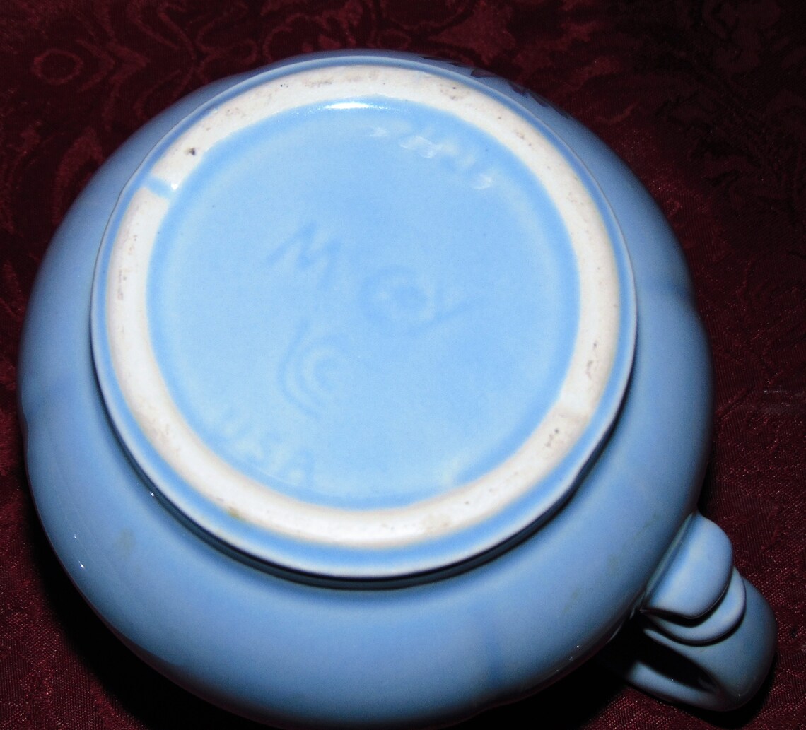 Sweet Mccoy Pitcher & Bowl Set Blue With Yellow Daisy/blue - Etsy