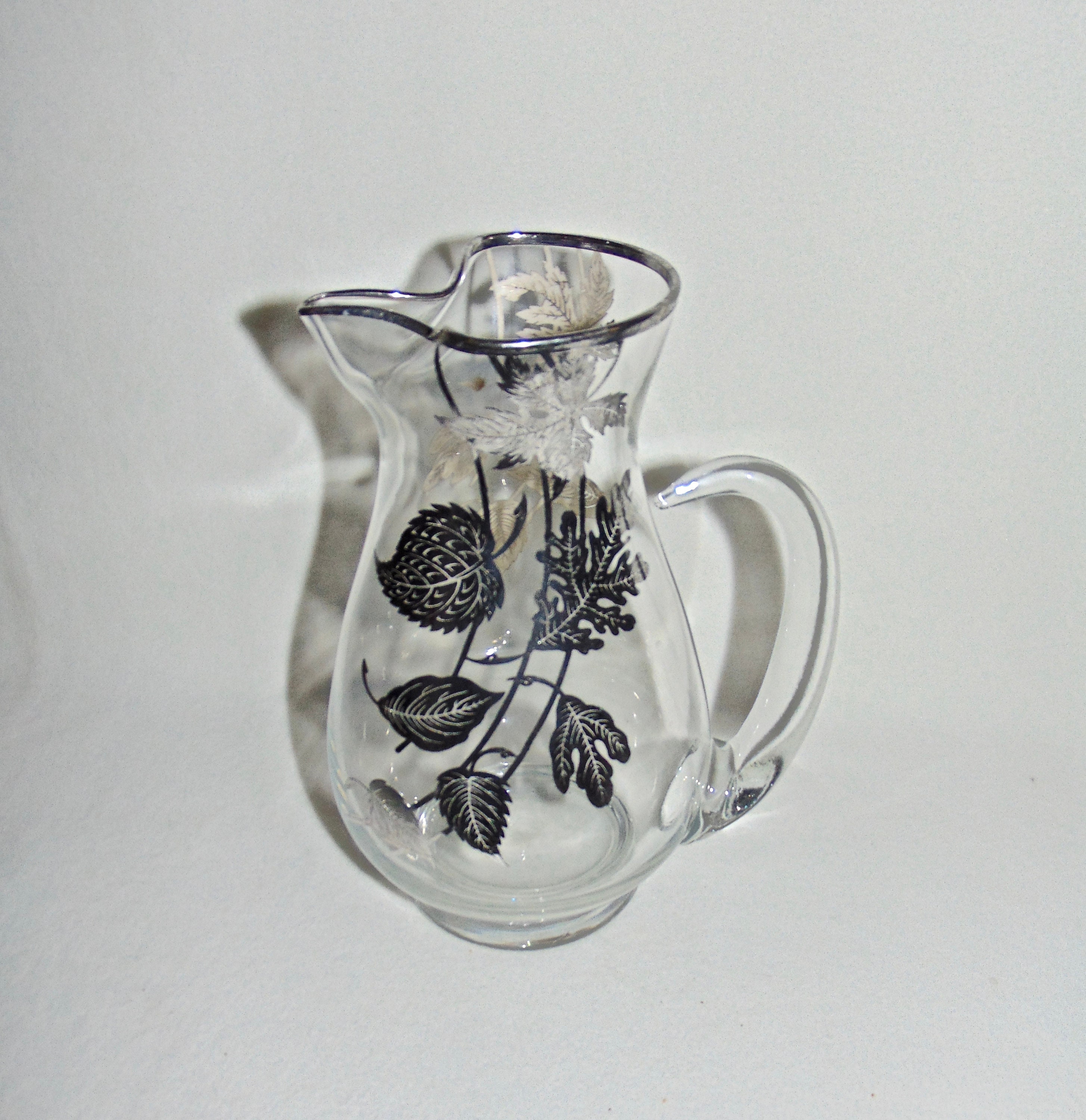 1950's Sterling Silver Overlay Glass Cocktail Mixer | Etsy