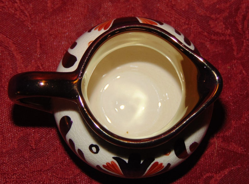 Old Castle Gaudy Dutch Style Copper Luster Miniature Pitcher Creamer ...