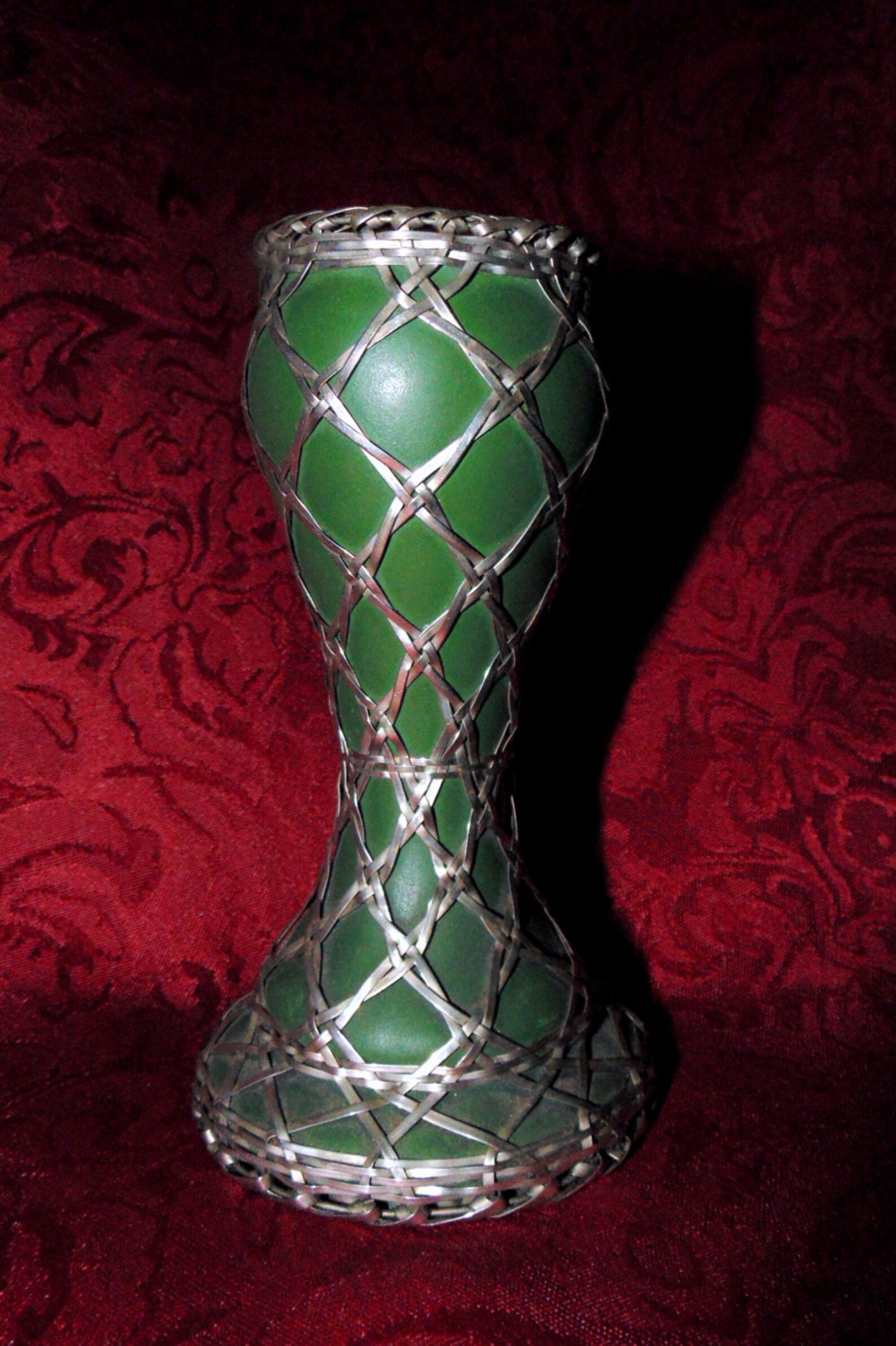 Unusual Porcelain Bud Vase With Silver Braided Wire - Etsy
