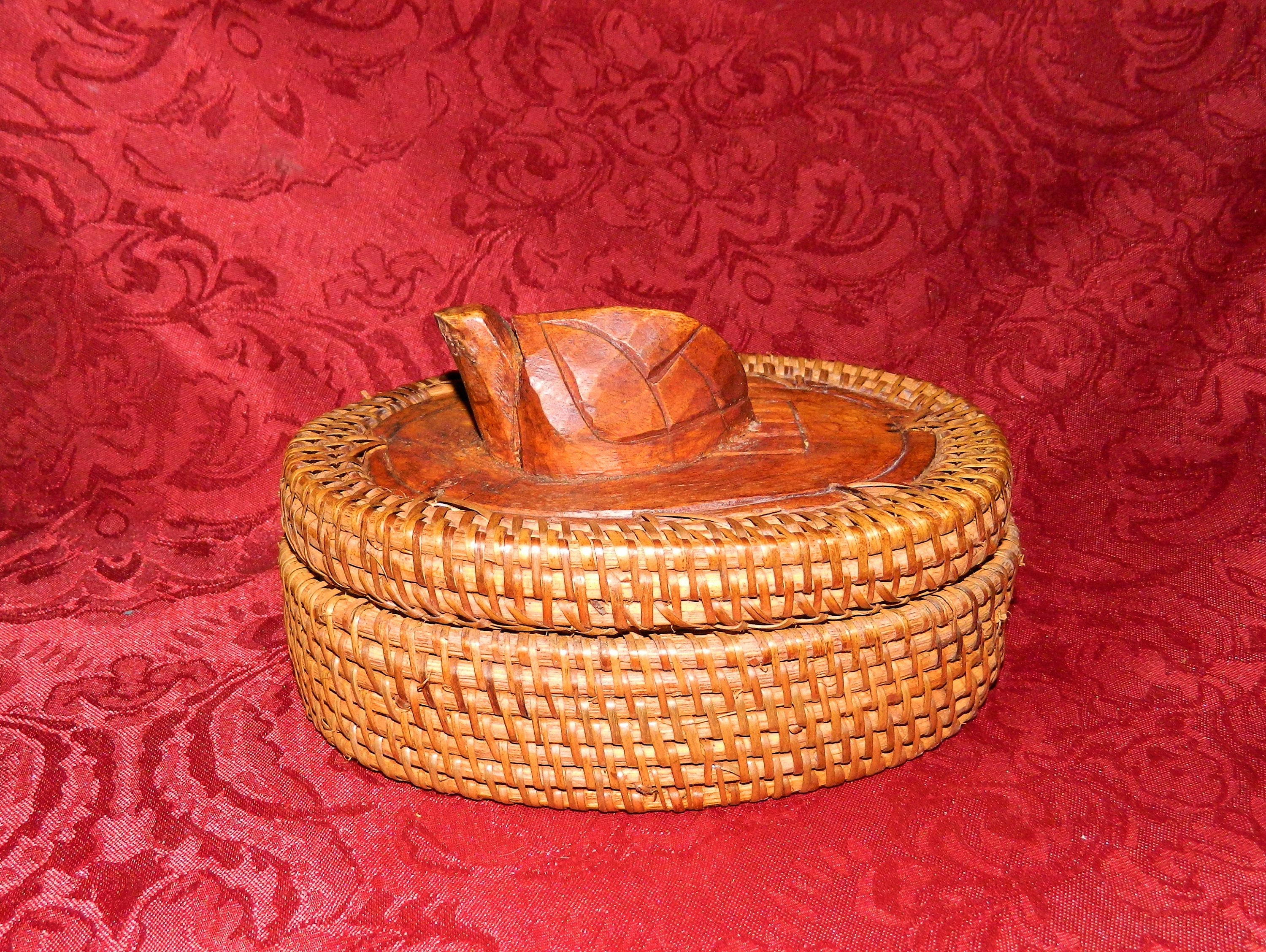 Vintage Hand Woven Reed Basket from Lombok Island Indonesia | Etsy