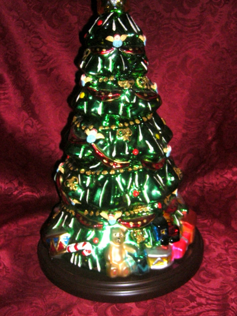 Blown Glass 16 Inch Christmas Tree- Hand Painted and Decorated - Etsy