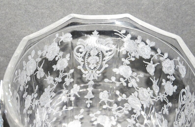 Beautiful Cambridge Crystal Etched Ice Bucket in the Rosepoint - Etsy