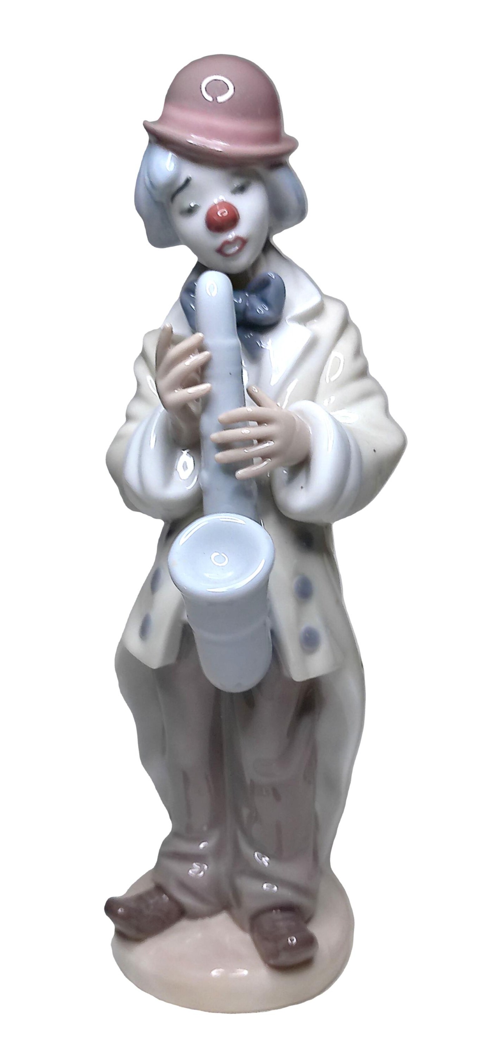 1987 Lladro Porcelain "sad Sax" Clown Playing Sax 9 Inch Figurine (inv ...