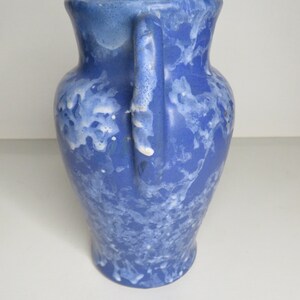 Early Brush Mccoy Pottery Blue and White Mottled Spatterware Jardiniere ...