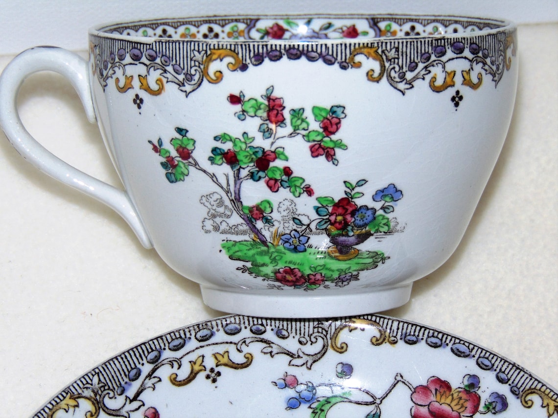 Copeland Spode England Cup and Saucer eden Pattern - Etsy