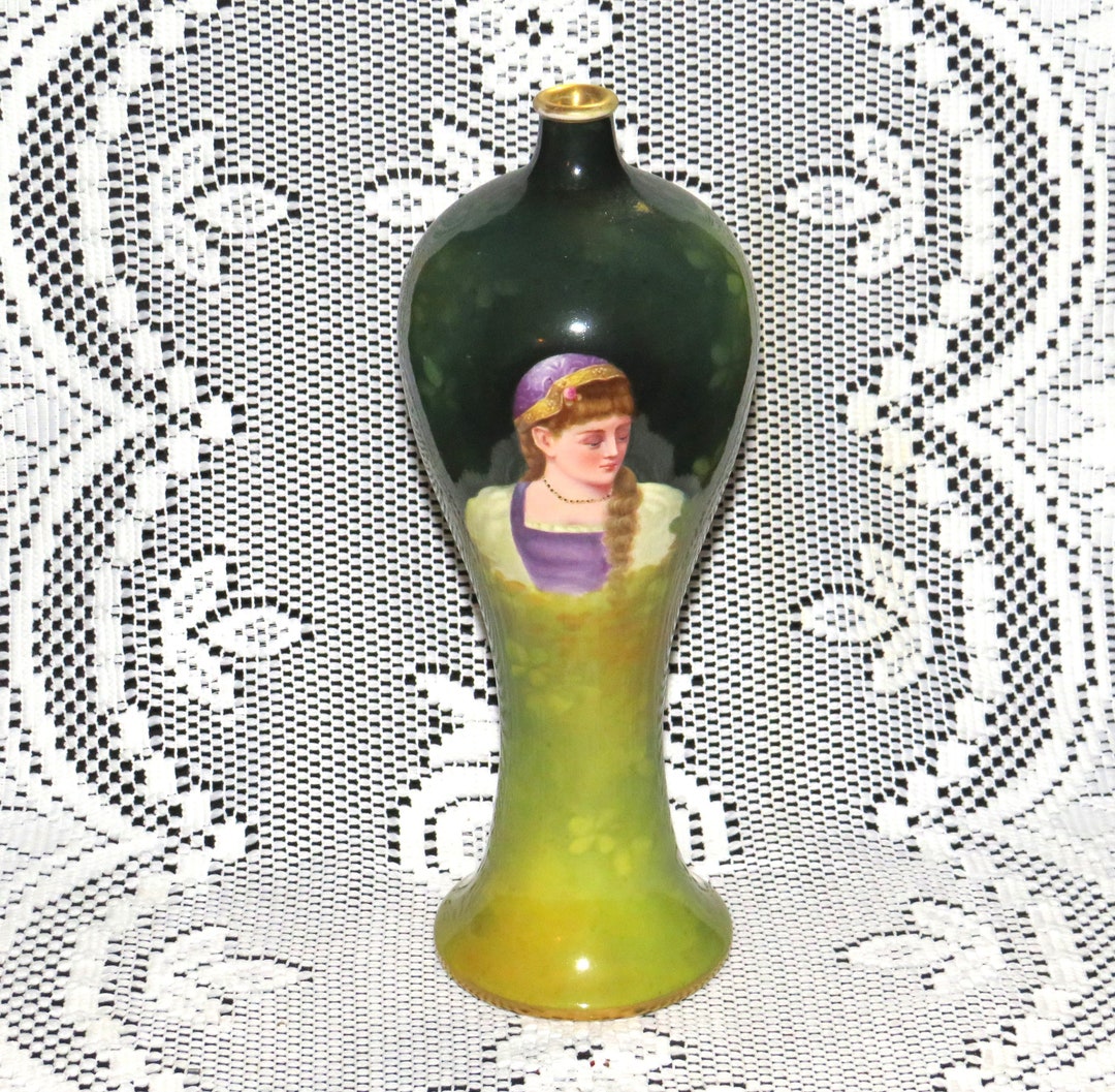Royal Bonn Portrait Vase: 1890s Hand-painted Fine Porcelain - Etsy