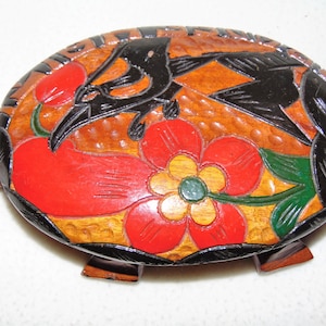 Vintage Cool Turtle Box Hand Carved Exotic Wood Hand Painted - Etsy