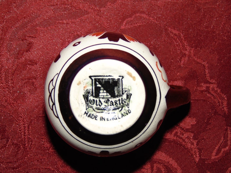 Old Castle Gaudy Dutch Style Copper Luster Miniature Pitcher Creamer ...