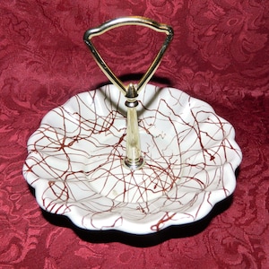 1960s California Style Pottery Handled Serving Dish Light Yellow and ...