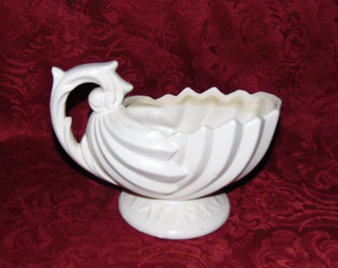 Mccoy Pottery Creamy White Shell Handled Planter - Etsy