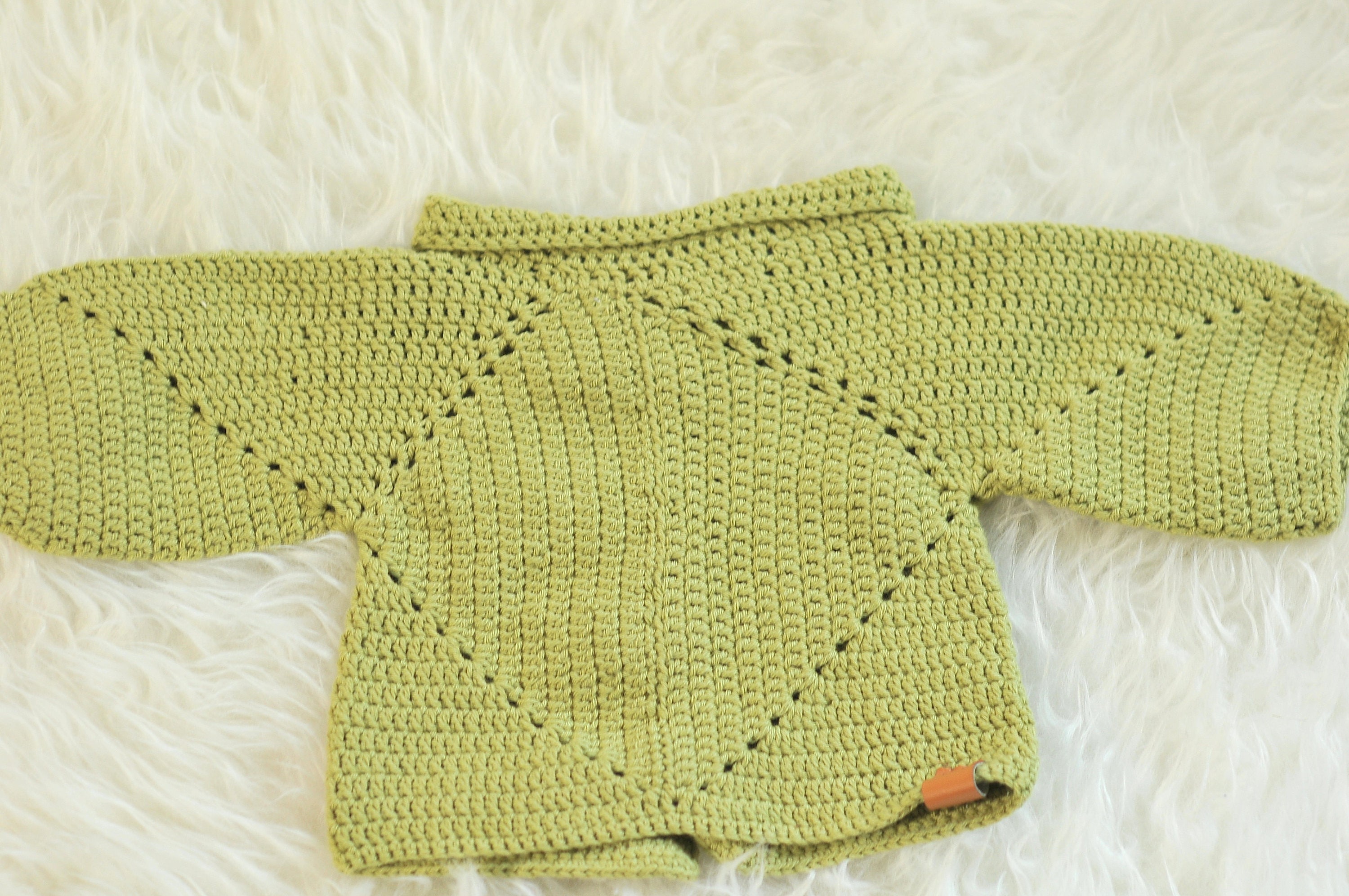 Crochet Diamond Baby Cardigan (wool and Cotton), Crochet Baby Cardigan ...
