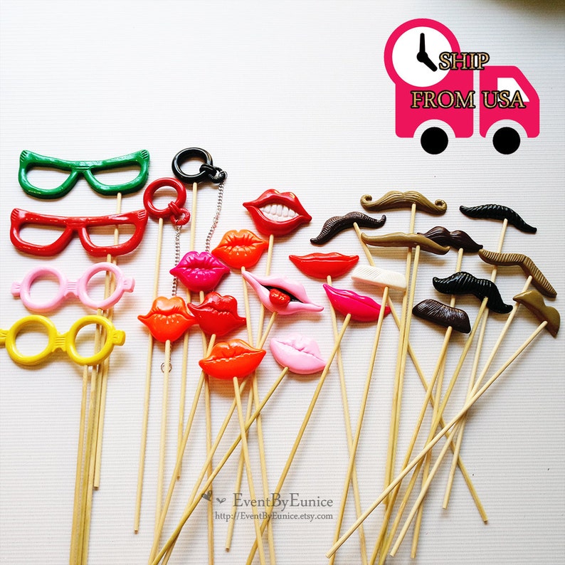 Best Seller 26 Pcs Polymer Clay Photobooth Props Photo - Etsy