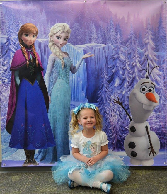 6x6 FT 72x72 Frozen Elsa BACKDROP Banner | Etsy