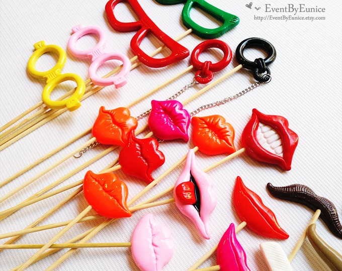 Best Seller 26 Pcs Polymer Clay Photobooth Props, Photo Props, Wedding ...