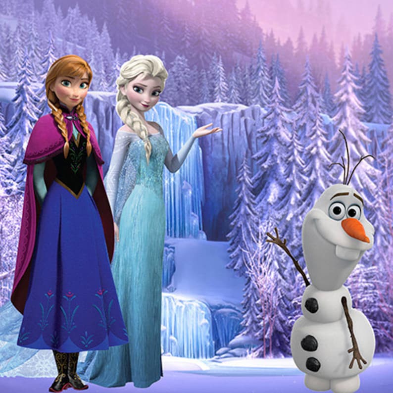 6x6 FT 72x72 Frozen Elsa BACKDROP Banner - Etsy