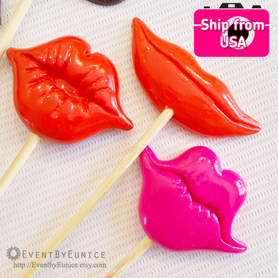 16pc Plastic Lips Photobooth Props Polymer Clay Lips Plastic - Etsy