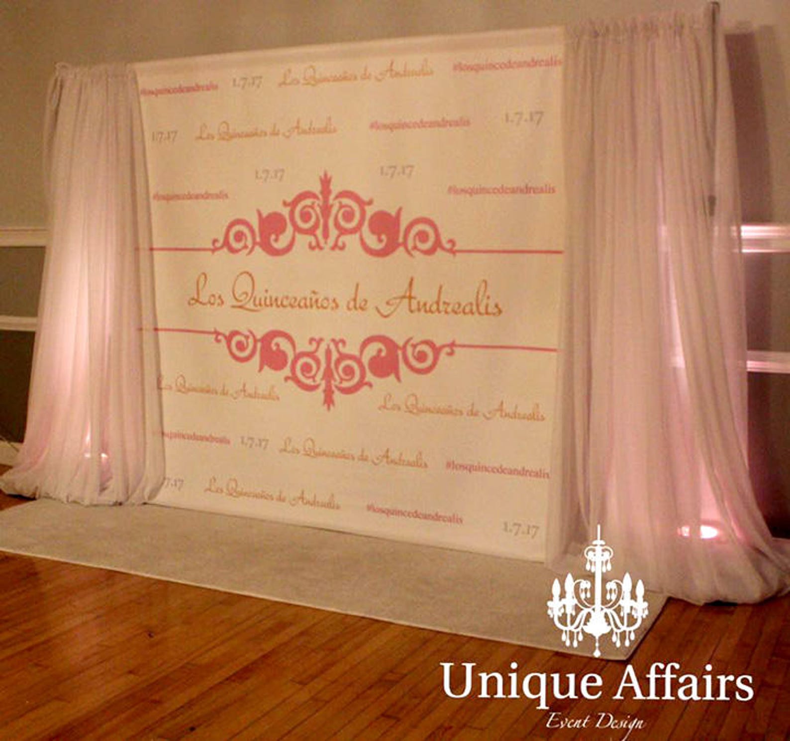 Sweet16 Birthday Photo Backdrop Event Photo Step and Repeat - Etsy