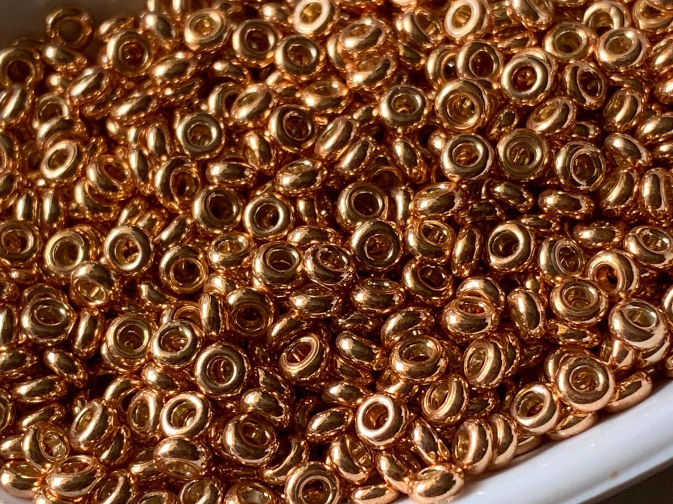 TOHO 8/0 Demi Round PF - Galvanized Rose Gold, 5 Grams *wholesale* - Etsy
