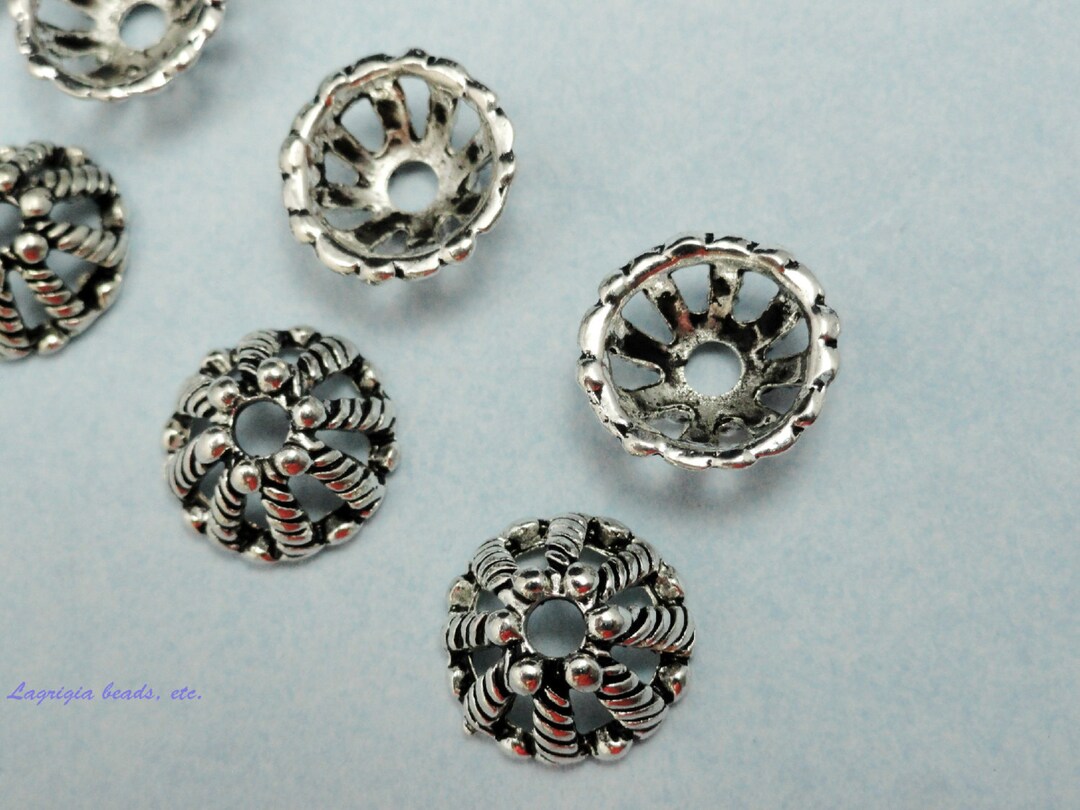 10 Bead Caps Silver 6 X 12 Mm - Wholesale - Etsy