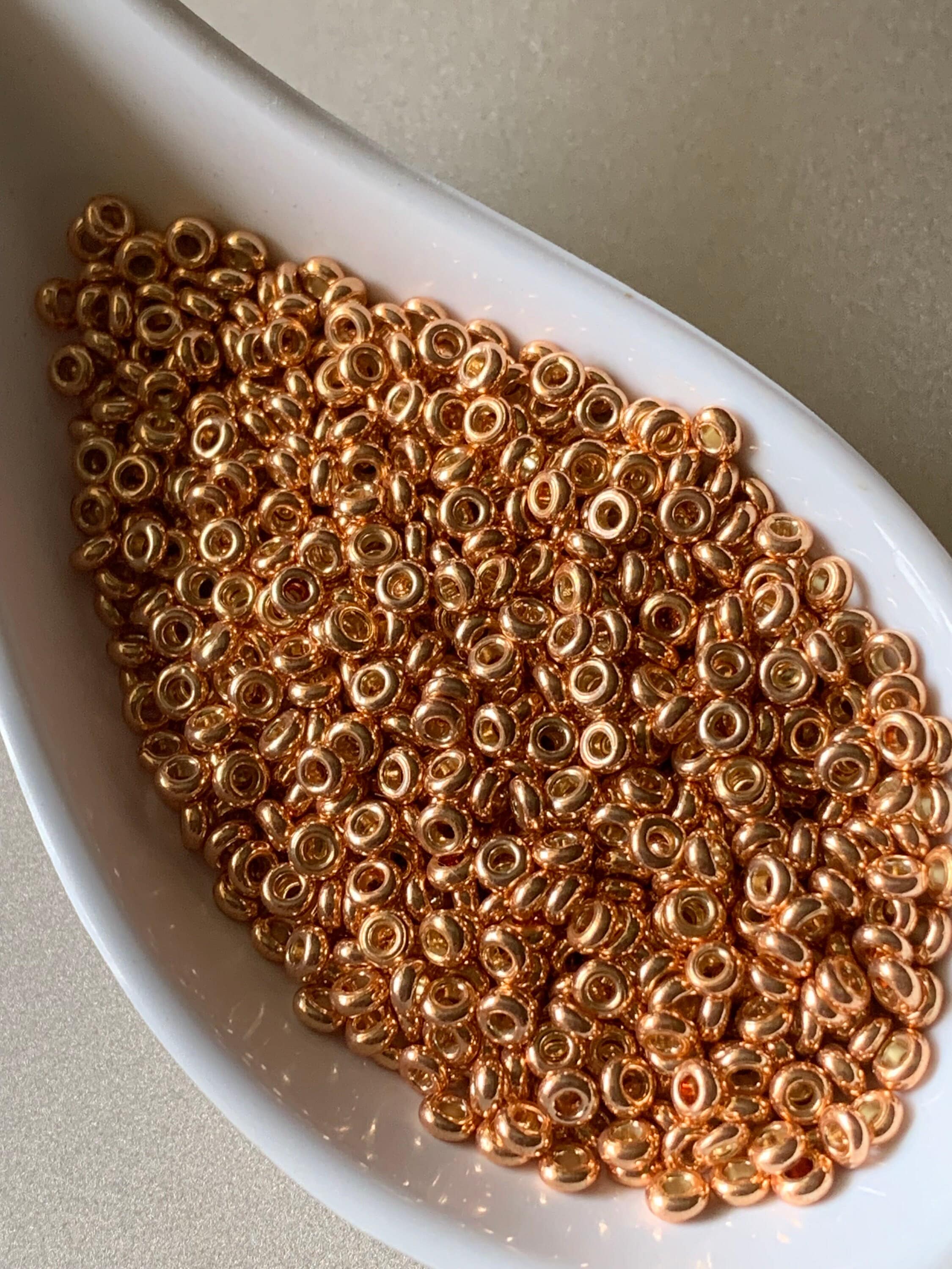 TOHO 8/0 Demi Round PF - Galvanized Rose Gold, 5 Grams *wholesale* - Etsy