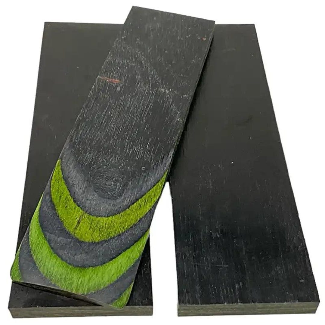Dymalux "green Hornet" Laminated Wood Knife Handle Scales- 3/8" X 1.5 ...