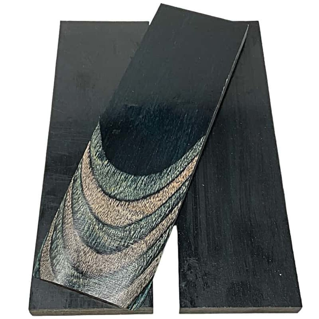 Dymalux dark Aqua Laminated Wood Knife Handle - Etsy