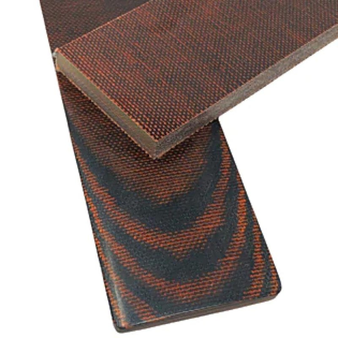 Canvas Micarta Knife Handle Scales- FIRE & BLACK - 1/4