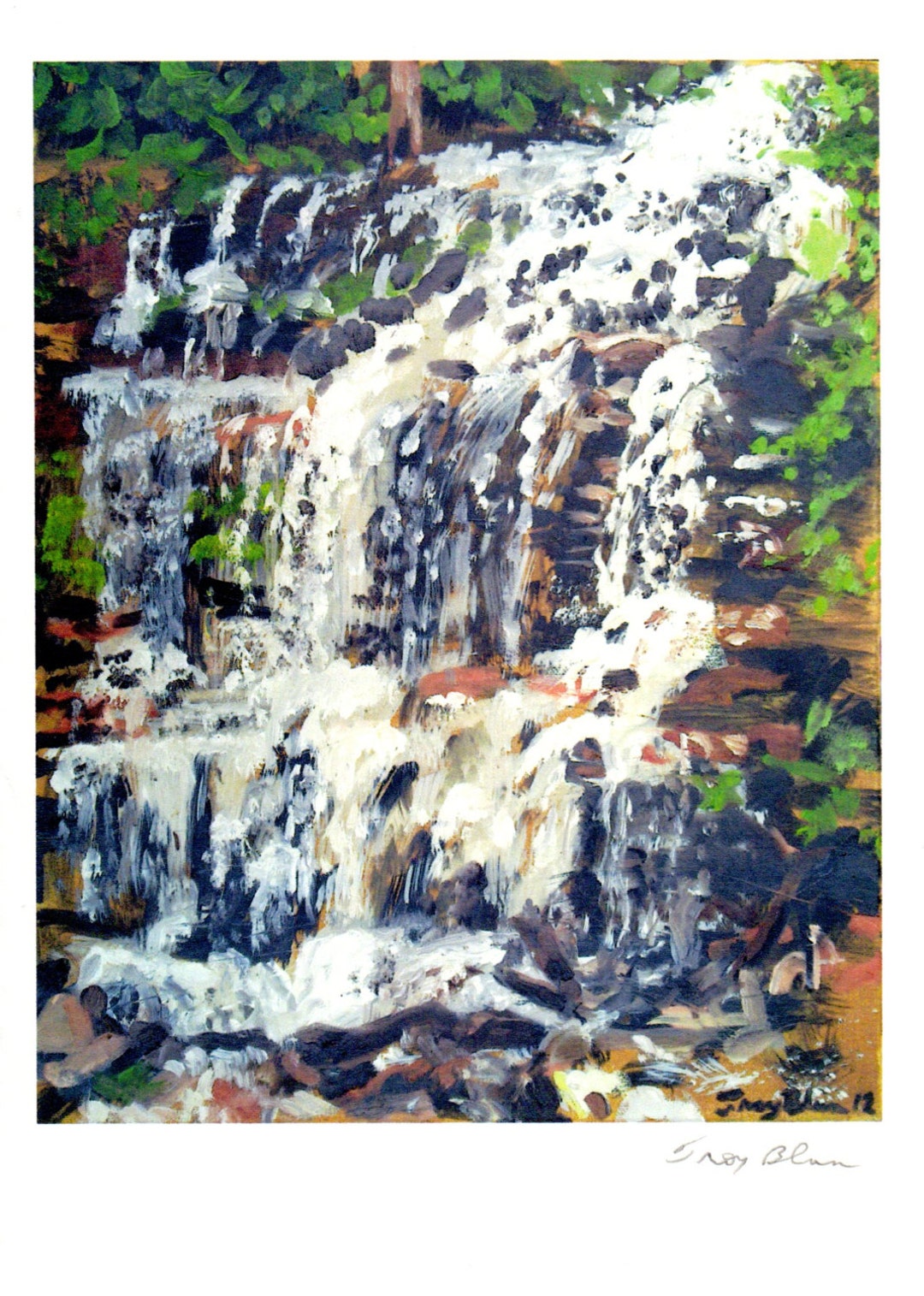 Second Ricketts Glen Waterfall Note Card - Etsy