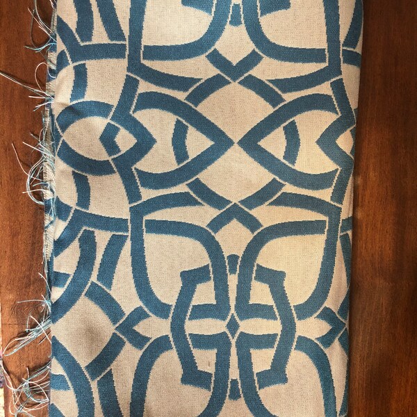 Blue Lattice Fabric - Etsy