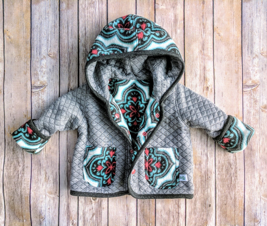 Baby Girl Spring/fall Jacket,infant Girl Quilted Coat, Baby Girl Fleece ...