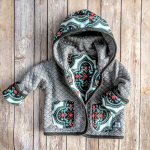 Baby Girl Spring/fall Jacket,infant Girl Quilted Coat, Baby Girl Fleece ...