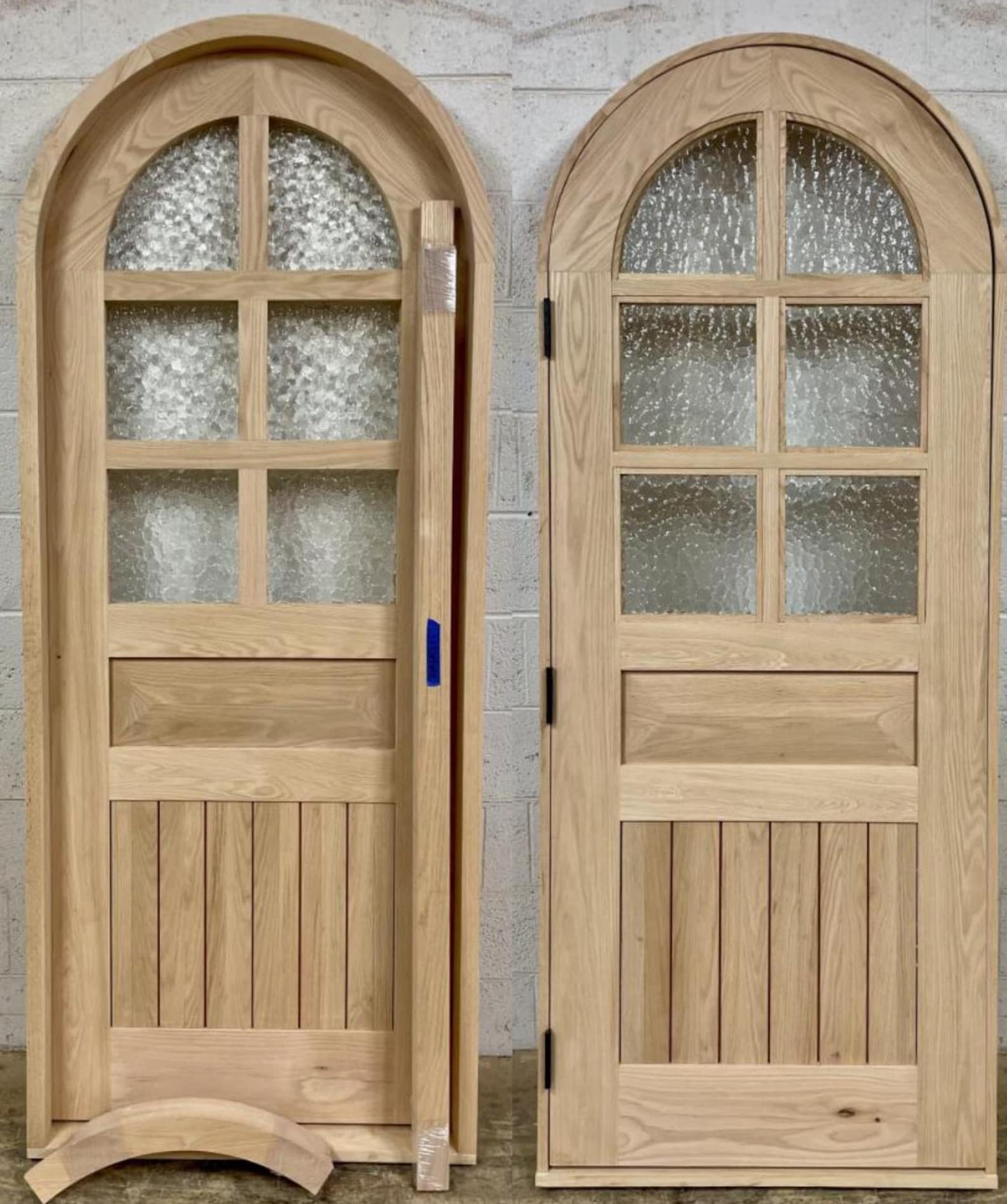Solid Oak Rustic Door Arched Fairy Tale Storybook Pantry Operable ...