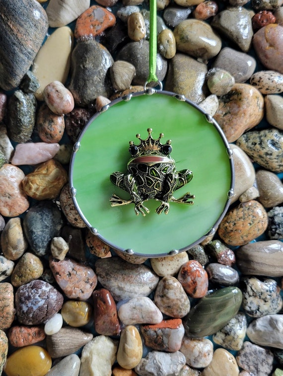 Prince Frog Ornament Sun Catcher Handmade Made in USA Frog - Etsy