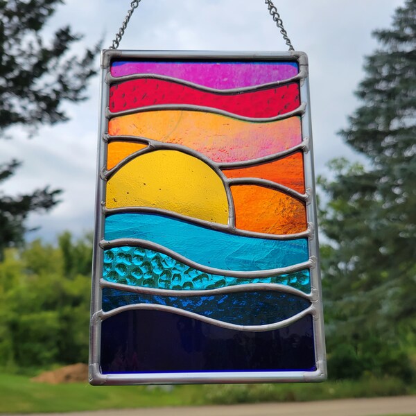 Beach Stained Glass - Etsy