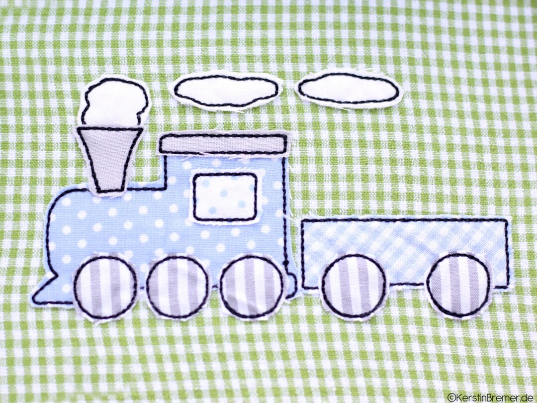 Embroidery File Steam Locomotive 16x26 6x10 Doodle - Etsy