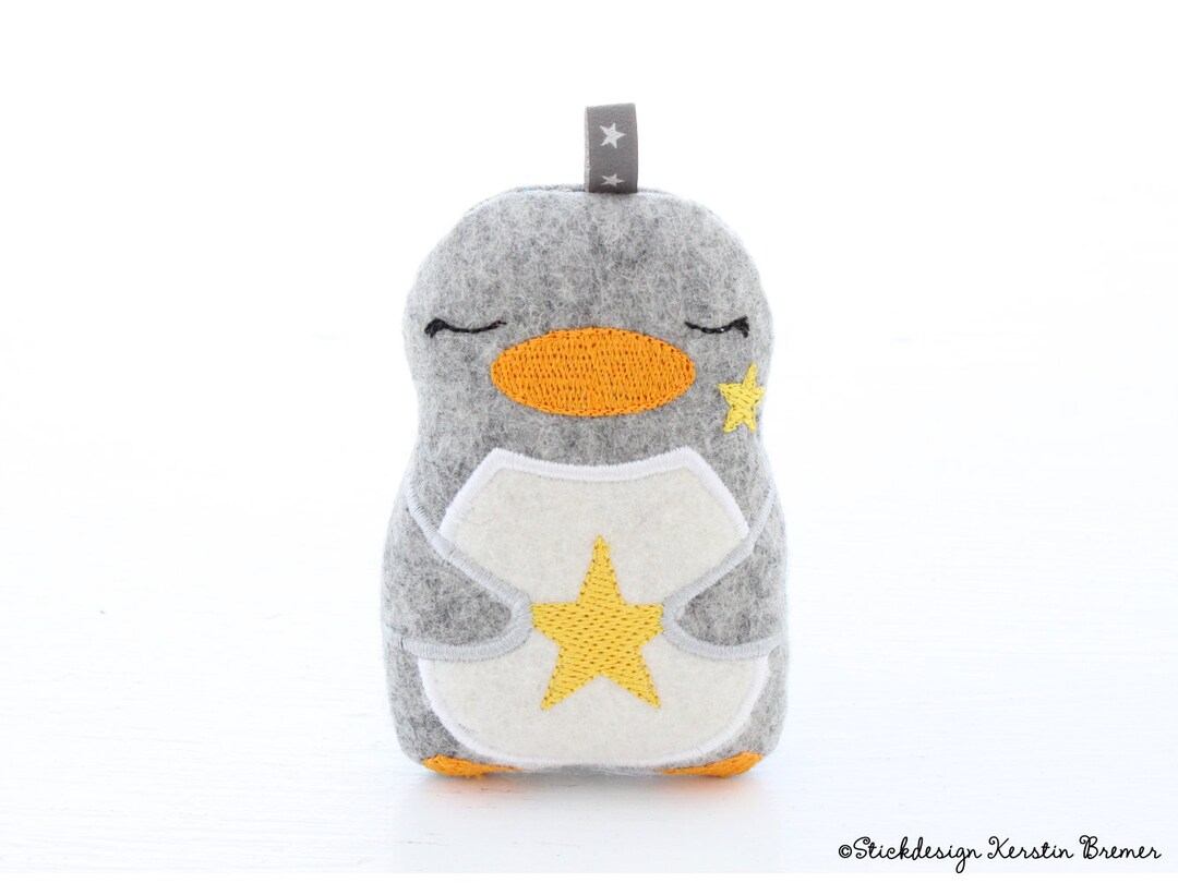 ITH Embroidery File Penguin 10x10 4x4 With Star Penguins Embroidery ...
