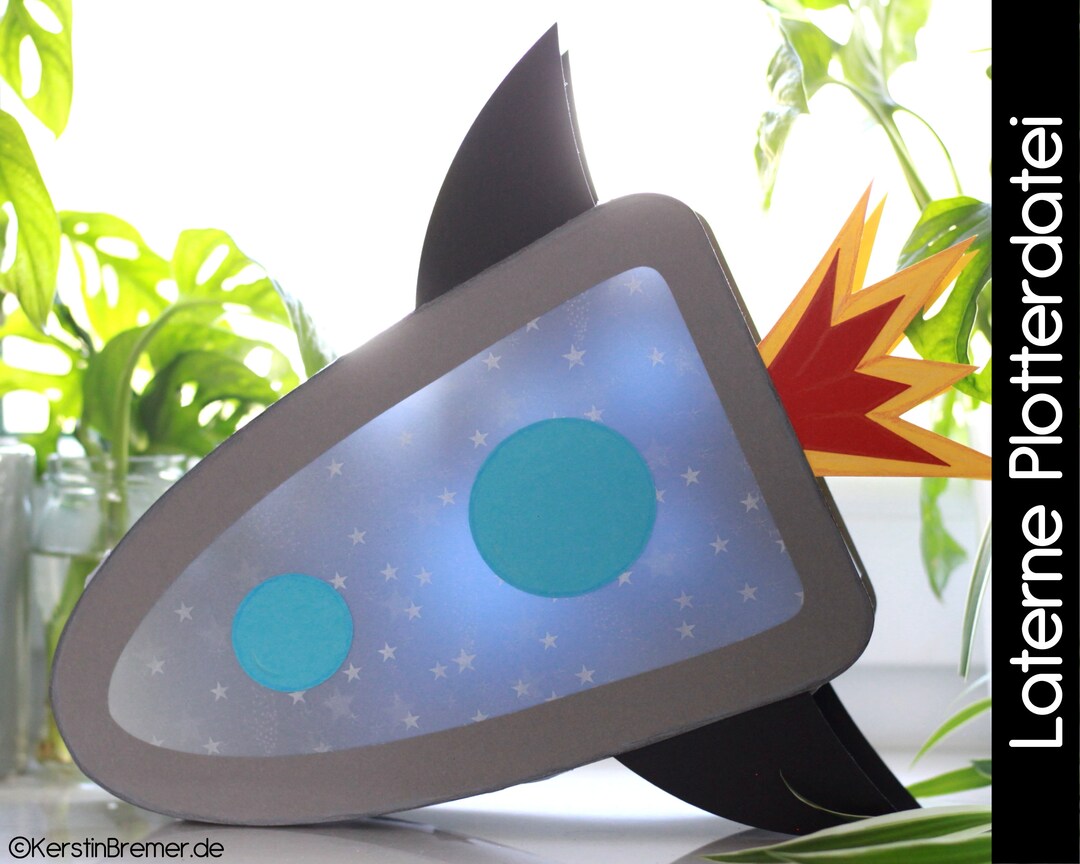 Rocket Lantern SVG DXF Plotter File With Craft Instructions for ...