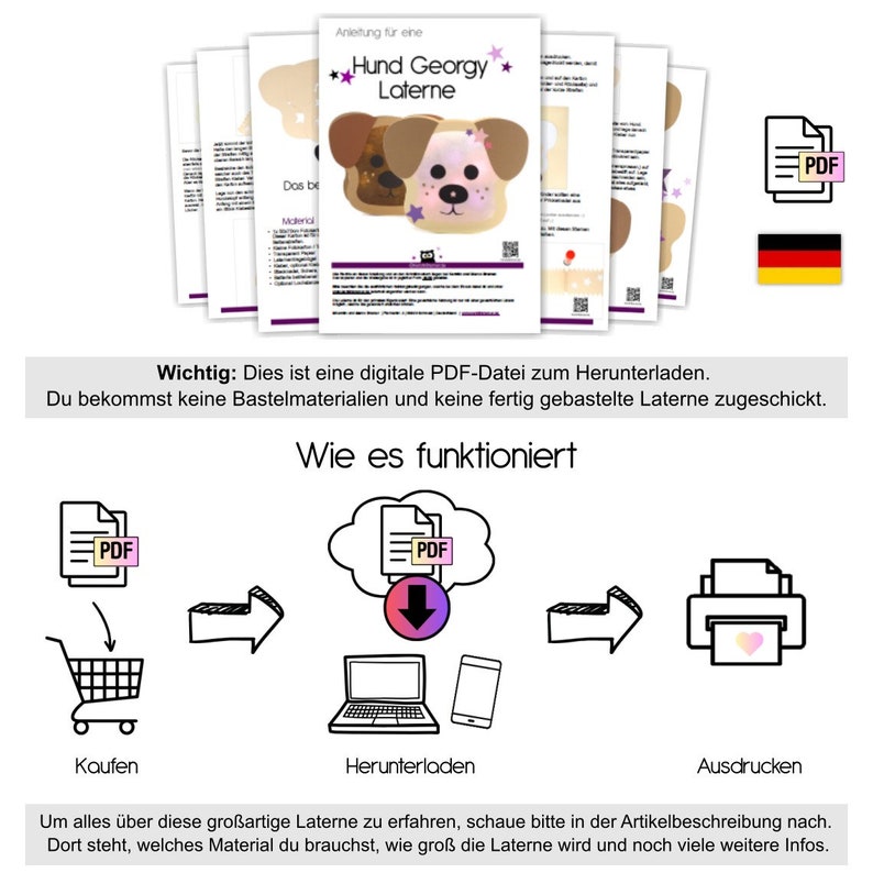 Dog Lantern Craft Template PDF Craft Instructions for Download • St ...