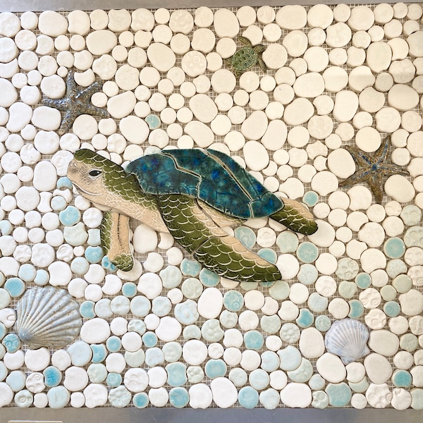 Turtle Shower Tile - Etsy