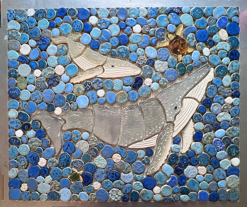 20x24 Humpback Whale Ceramic Tile Mosaic Backsplash or Wall Art - Etsy