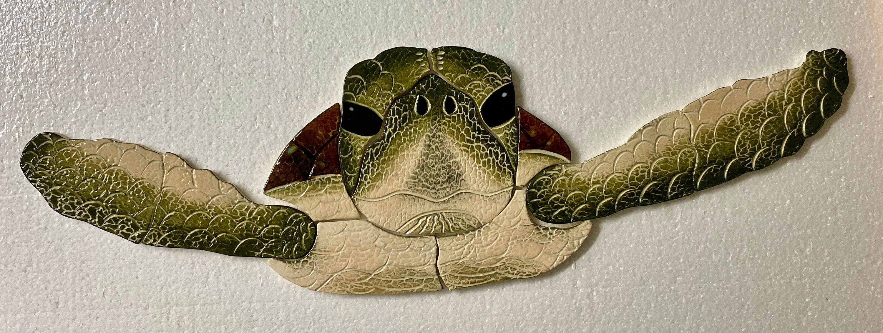 NEW Custom Ceramic Tile Mosaic Sea Turtle Surf. | Etsy