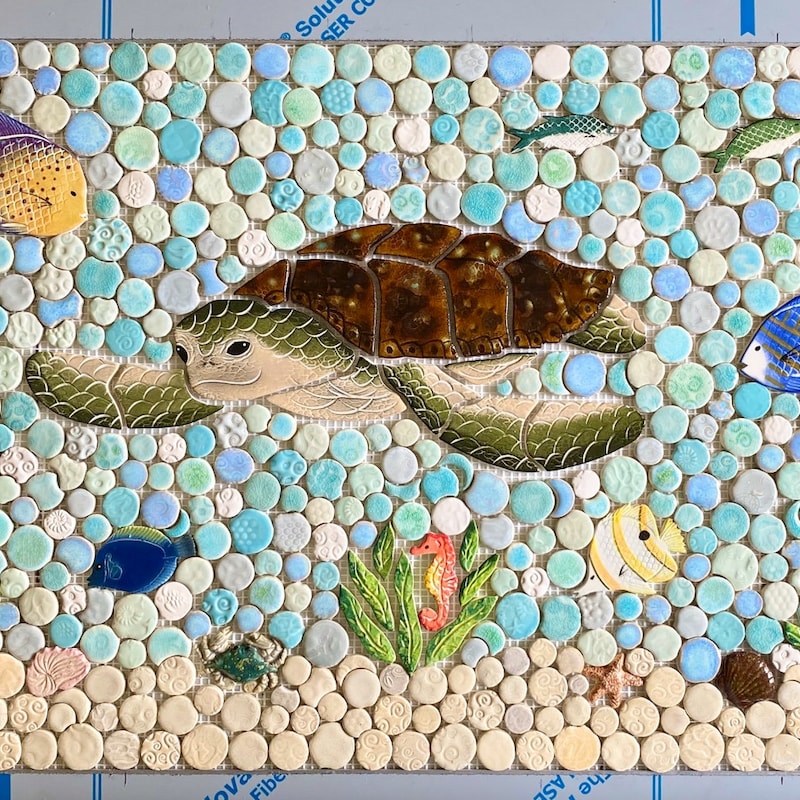 Turtle Shower Tile - Etsy