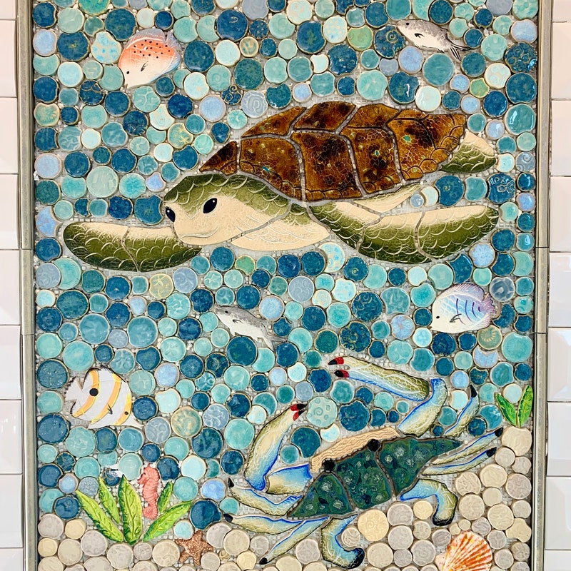 Turtle Shower Tile - Etsy