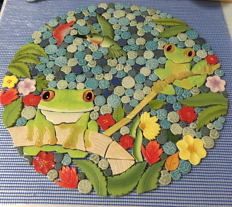 DIY Custom Mosaic Tree Frogs & Hummingbird Back Splash or - Etsy